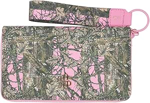 Simply Southern Designer Print Wallet with Matching Key Fob (Camo Pink ...