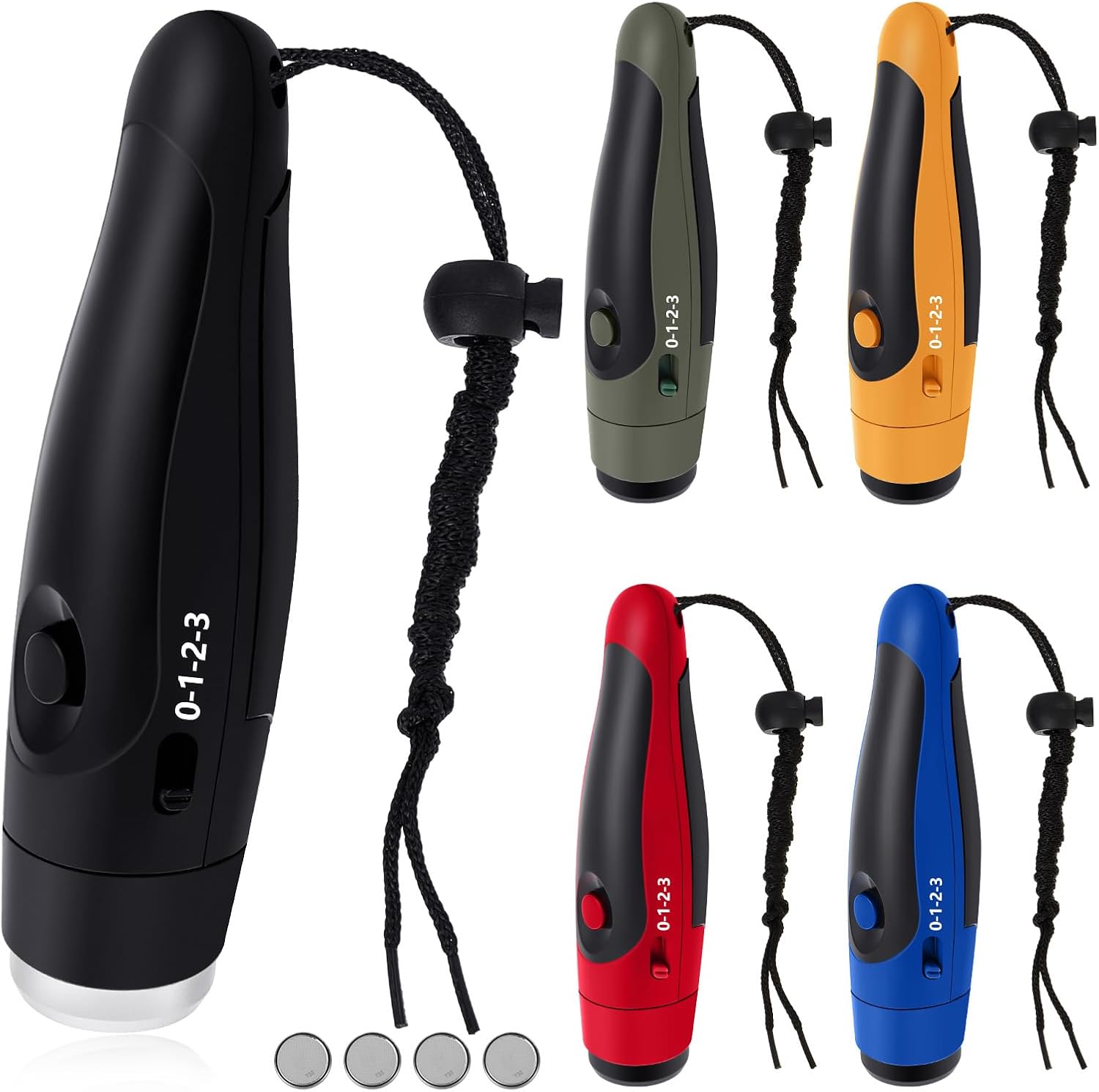 Amazon.com : Copkim 5 Pcs Electronic Whistle with Lanyard Adjustable 3 ...
