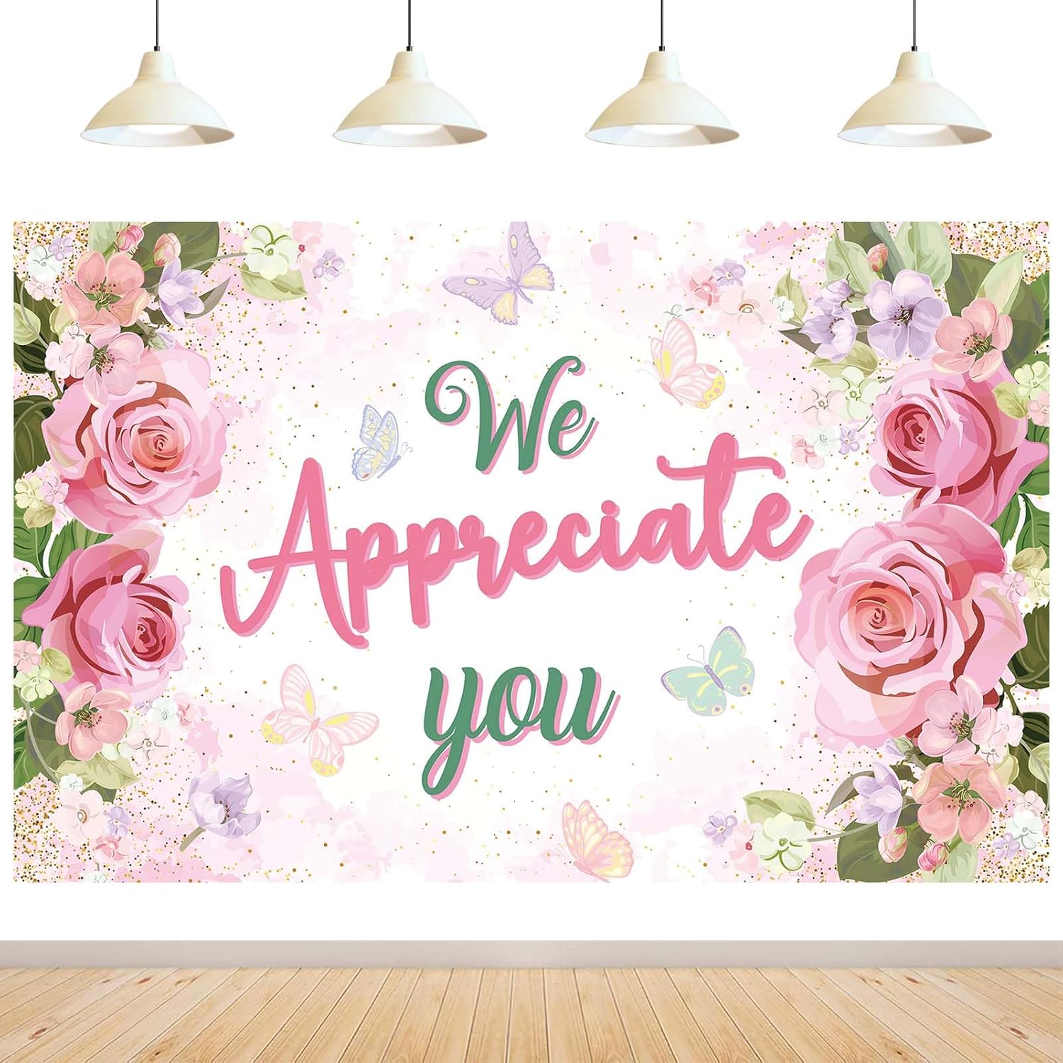 Amazon.com : We Appreciate You Banner Backdrop Appreciation Party ...