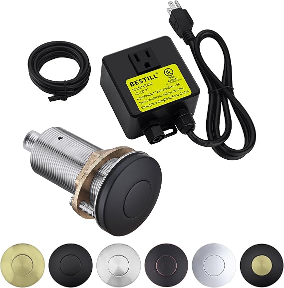 BESTILL Garbage Disposal Air Switch Kit - UL Listed, Brass 3.6" Long ...