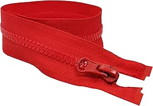 1pc Plastic Resin Zip 50cm (19.7") Long Ope-End Chunky Zipper Universal ...