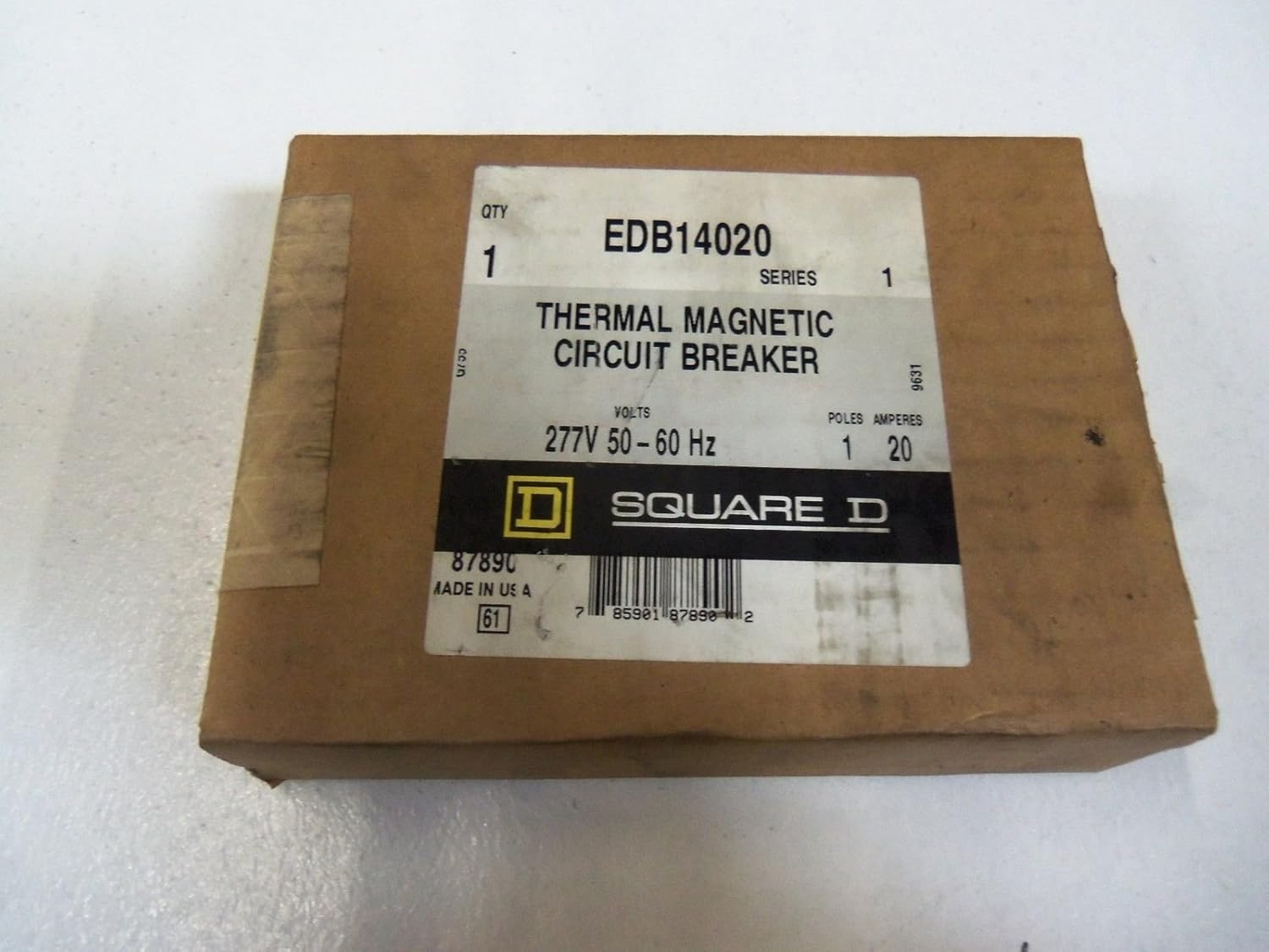 SQUARE D EDB14020 CIRCUIT BREAKER 20A FACTORY SEALED: Amazon.com: Tools ...