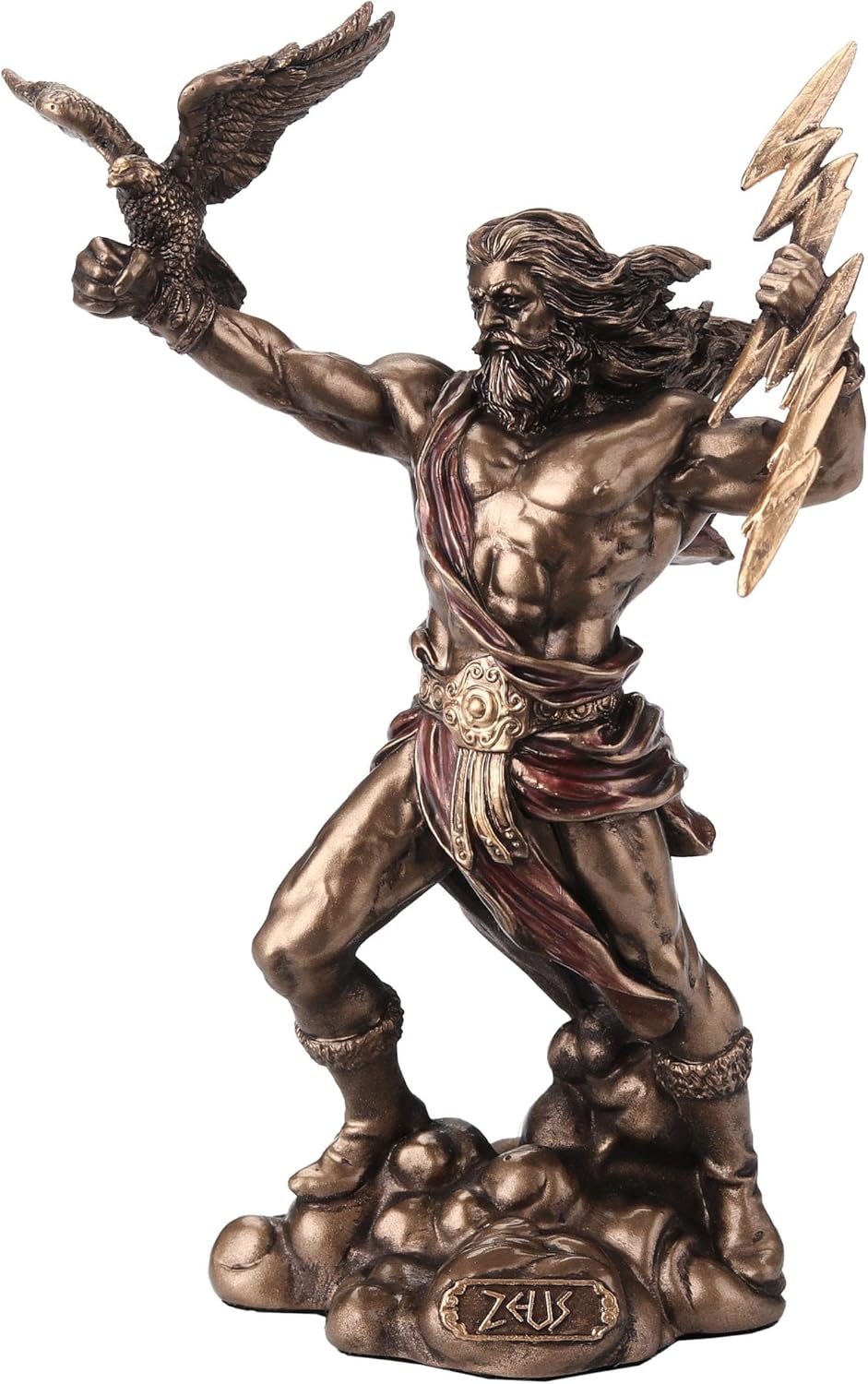 Veronese Design 4 3/8 Zeus Hand Painted Resin Sculpture Greek God of ...