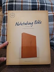 CSB Notetaking Bible, Large Print Edition, Camel LeatherTouch Over ...