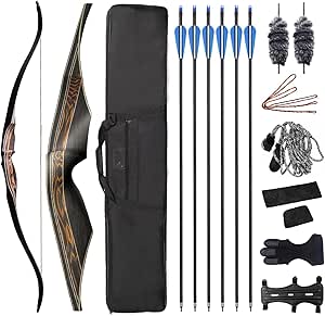 Amazon.com : DEERACE 60" Ranger Longbow Traditional One Piece Bow, 25 ...