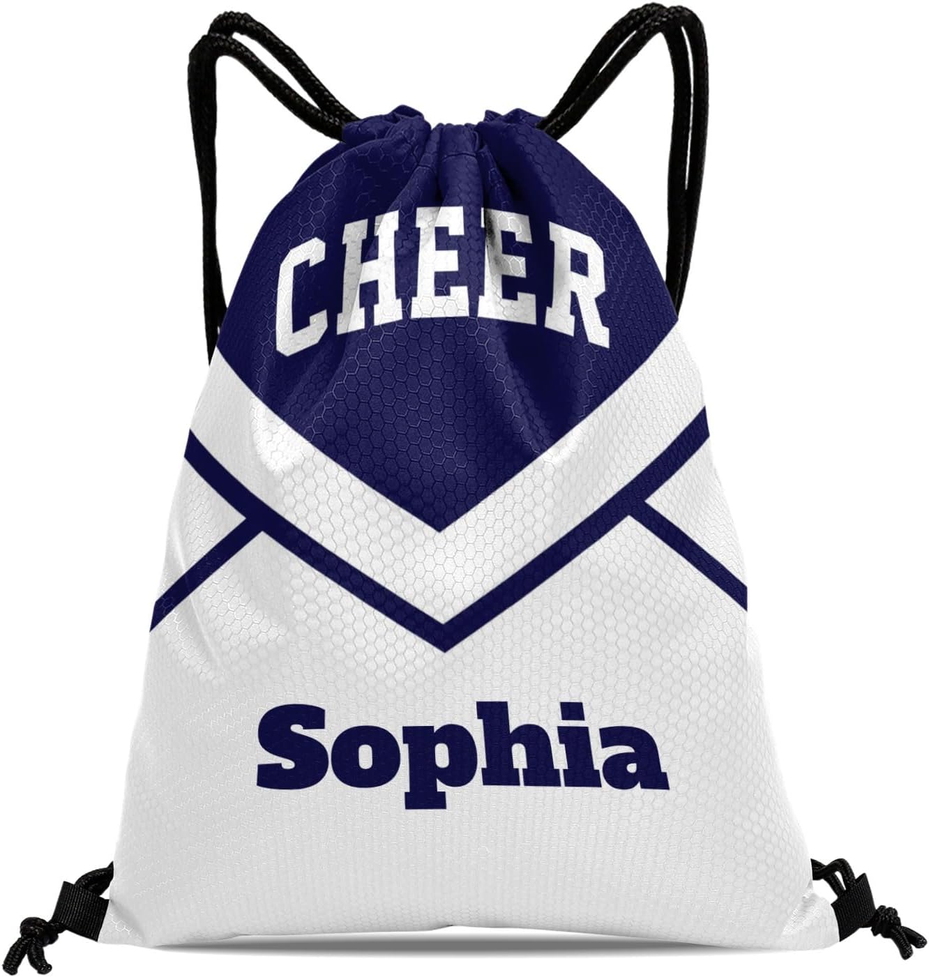 Amazon.com | CUXWEOT Cheer Dark Blue Personalized Drawstring Backpack ...