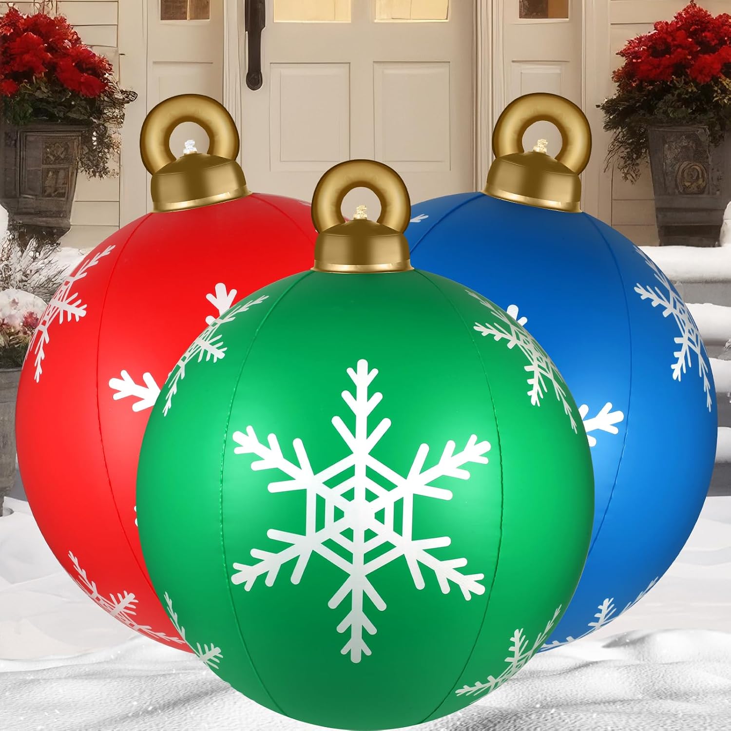 Amazon.com: 3 Pcs 24 Inch Giant Inflatable Christmas Balls,Large ...