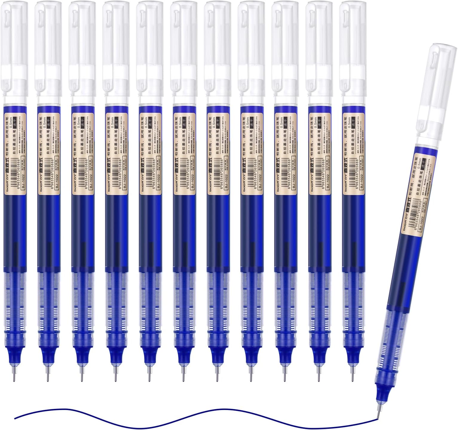 OFFCUP Penne Gel, 12Pcs Penna a Sfera, 0.5MM Penna Roller a Inchiostro ...