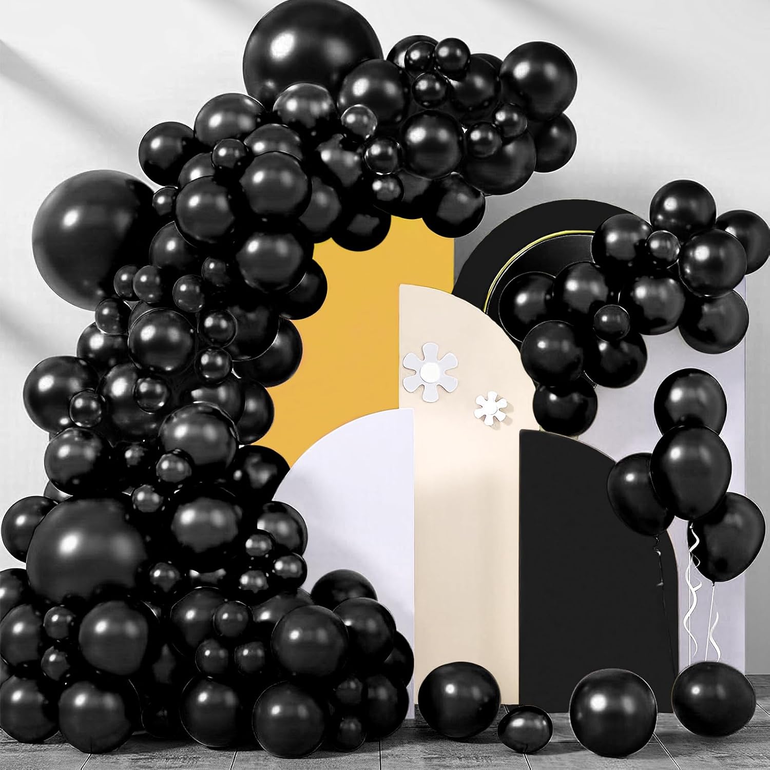 Amazon.com: 200 Pieces Black Balloons Different Sizes 5 10 12 18 Inch ...