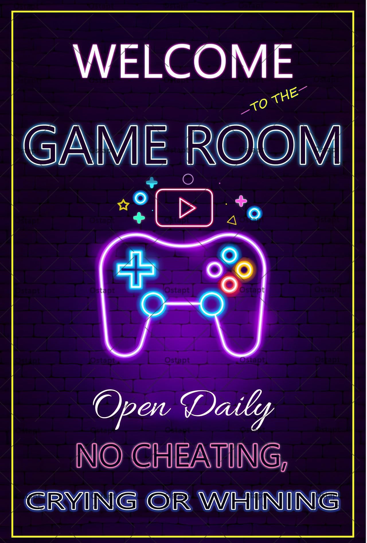 Amazon.com: Gaming Room Metal Sign Gamer Wall Decor For Boys Room ...