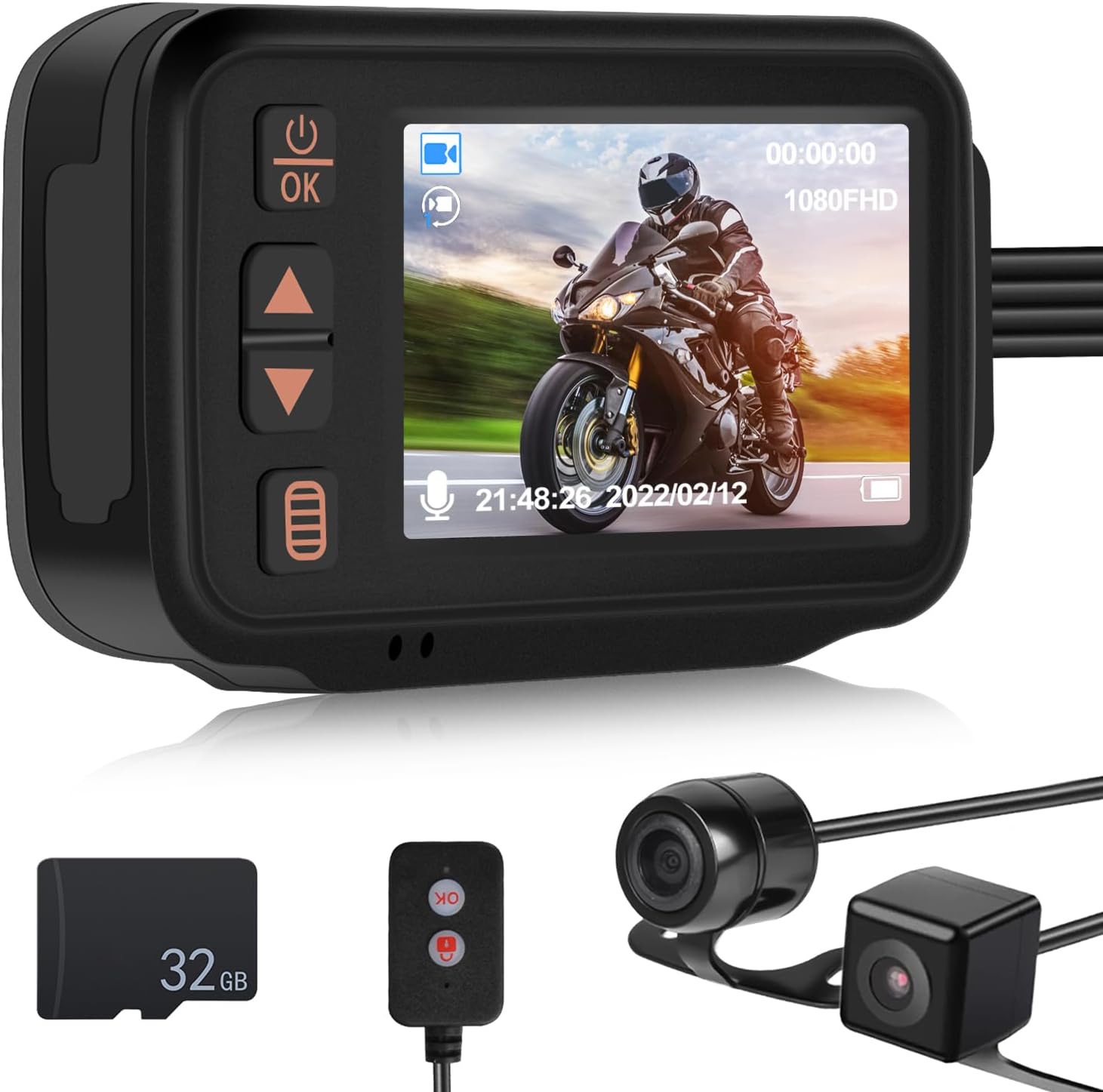 Amazon.com: CAMECHO Dash Cam Front and Rear, IP65 Waterpoorf Dual Dash ...