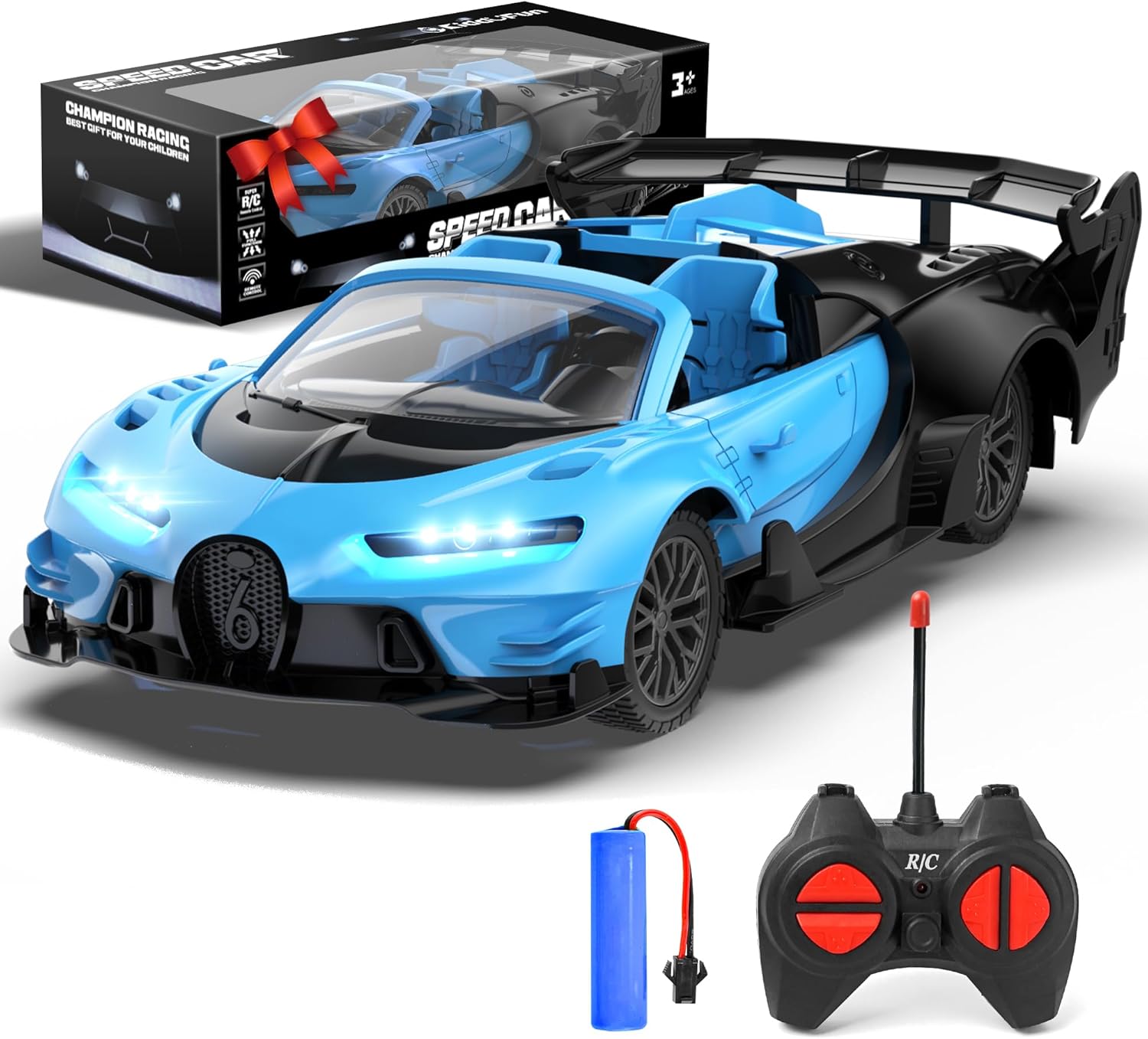 Amazon.com: Kiddufun Remote Control Car for Boys 4-7,Rechargeable 1/18 ...