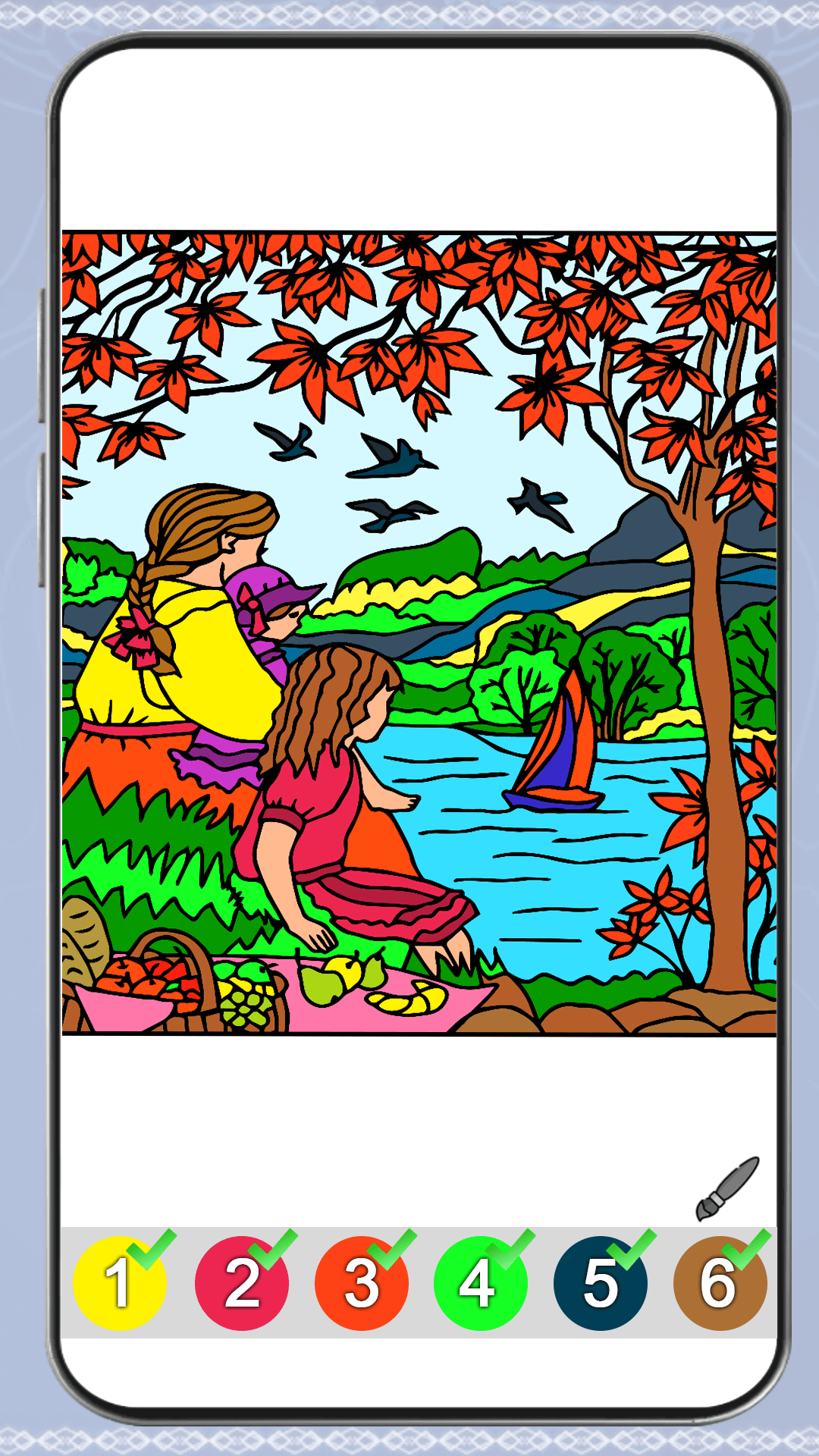 Nature Color by Number - Adult Paint , Glitter & Crayon Coloring Pages ...