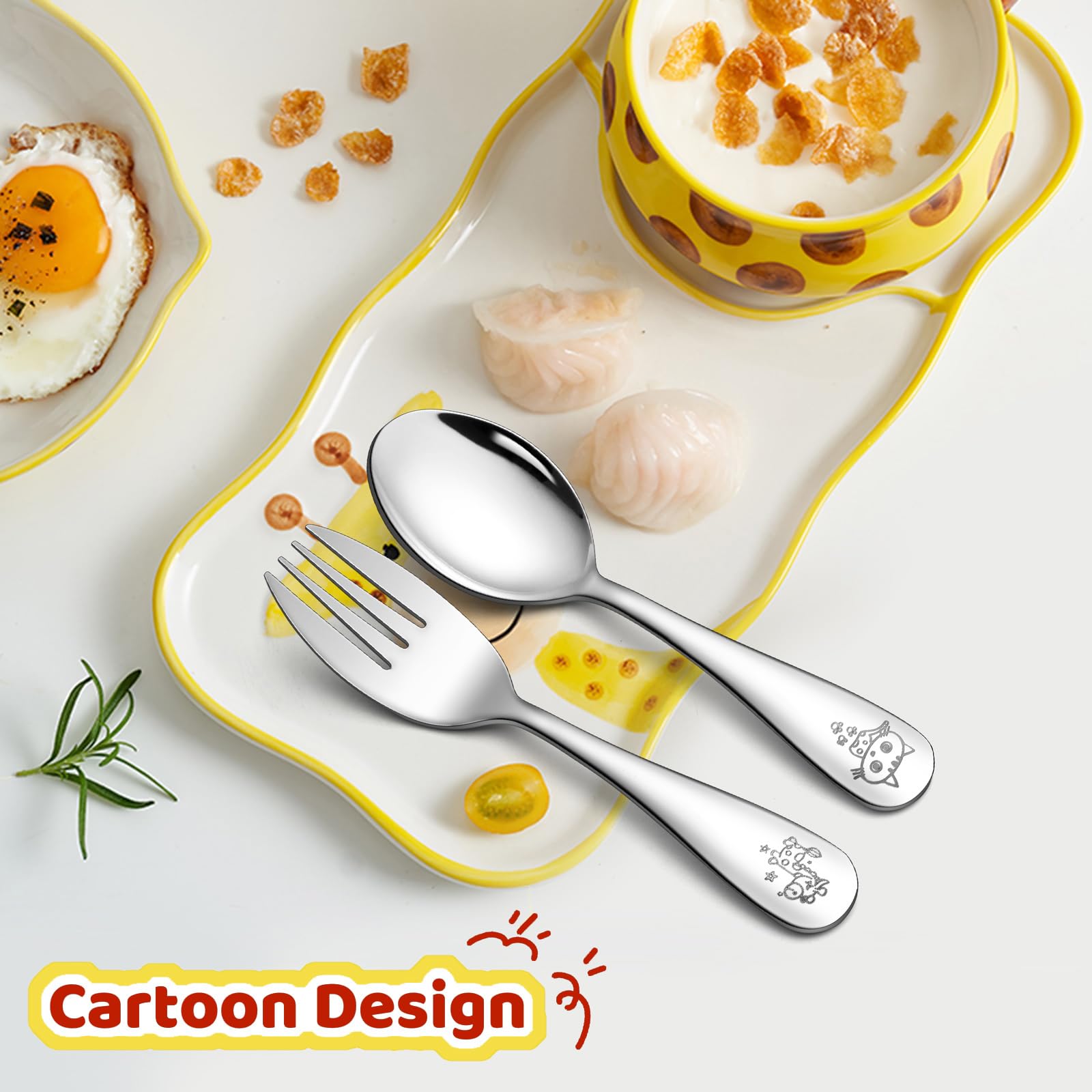 Snapklik.com : Kids Silverware Set 12 PCS, Toddler Utensils Set ...