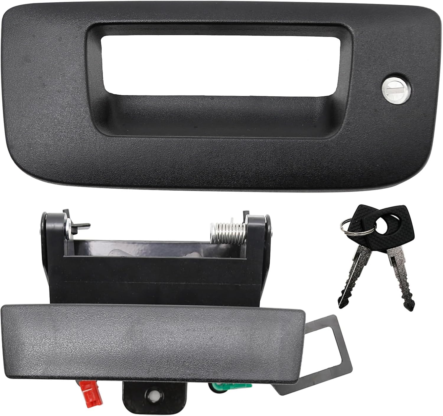 Hoypeyfiy Tailgate Handle Bezel Lock Kit Tail Gate Liftgate Handle Lock ...