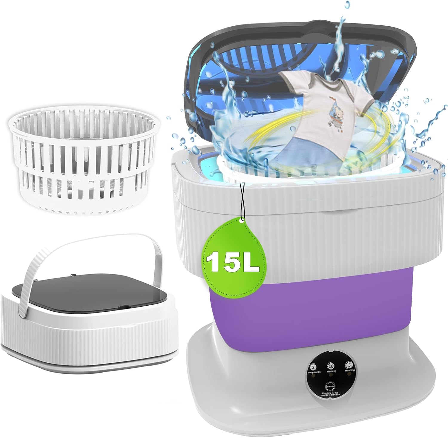 Amazon.com: Portable Washing Machine, Foldable Mini Portable Washing ...