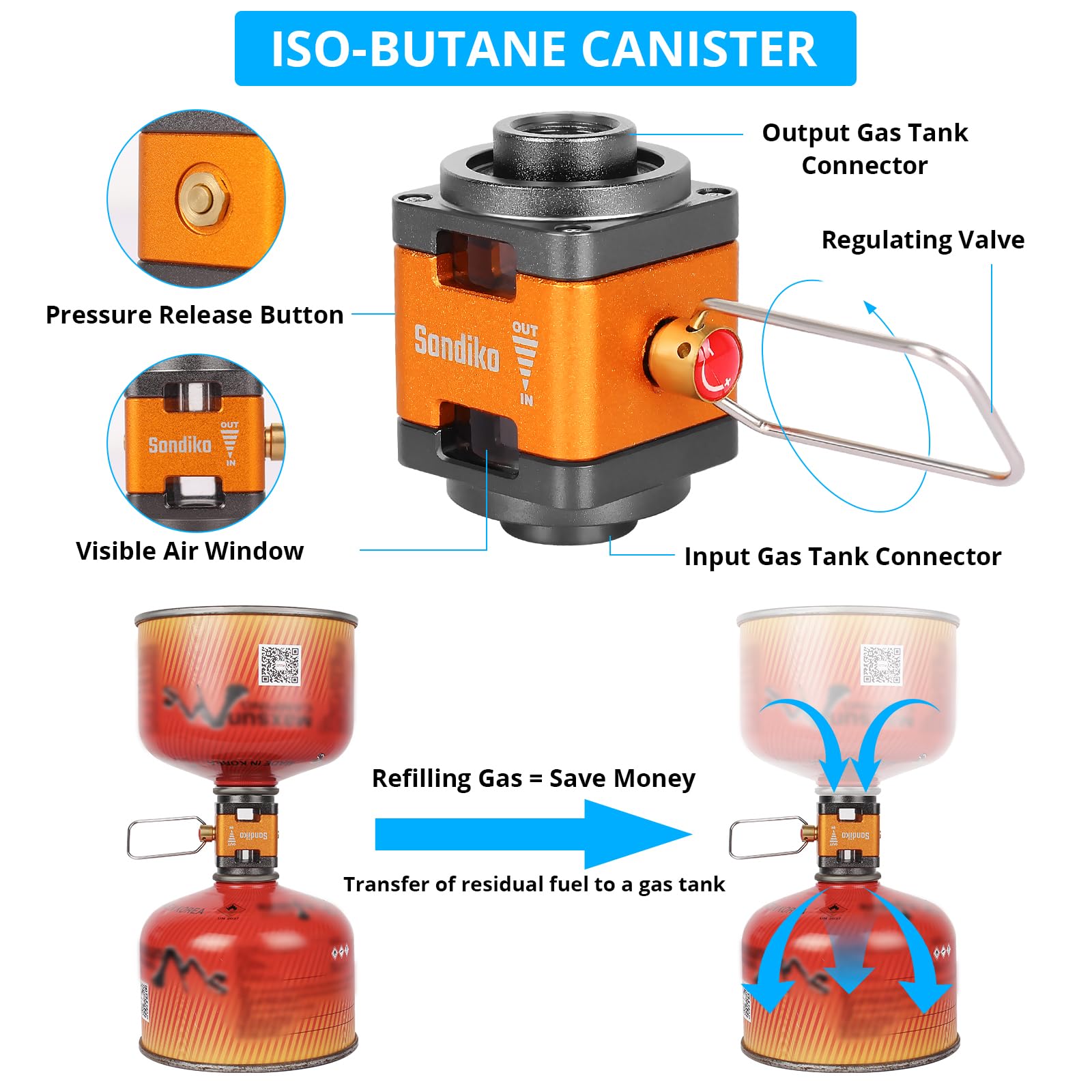 Snapklik.com : Butane/Isobutane Refill Adapter, Fuel Transfer Device ...