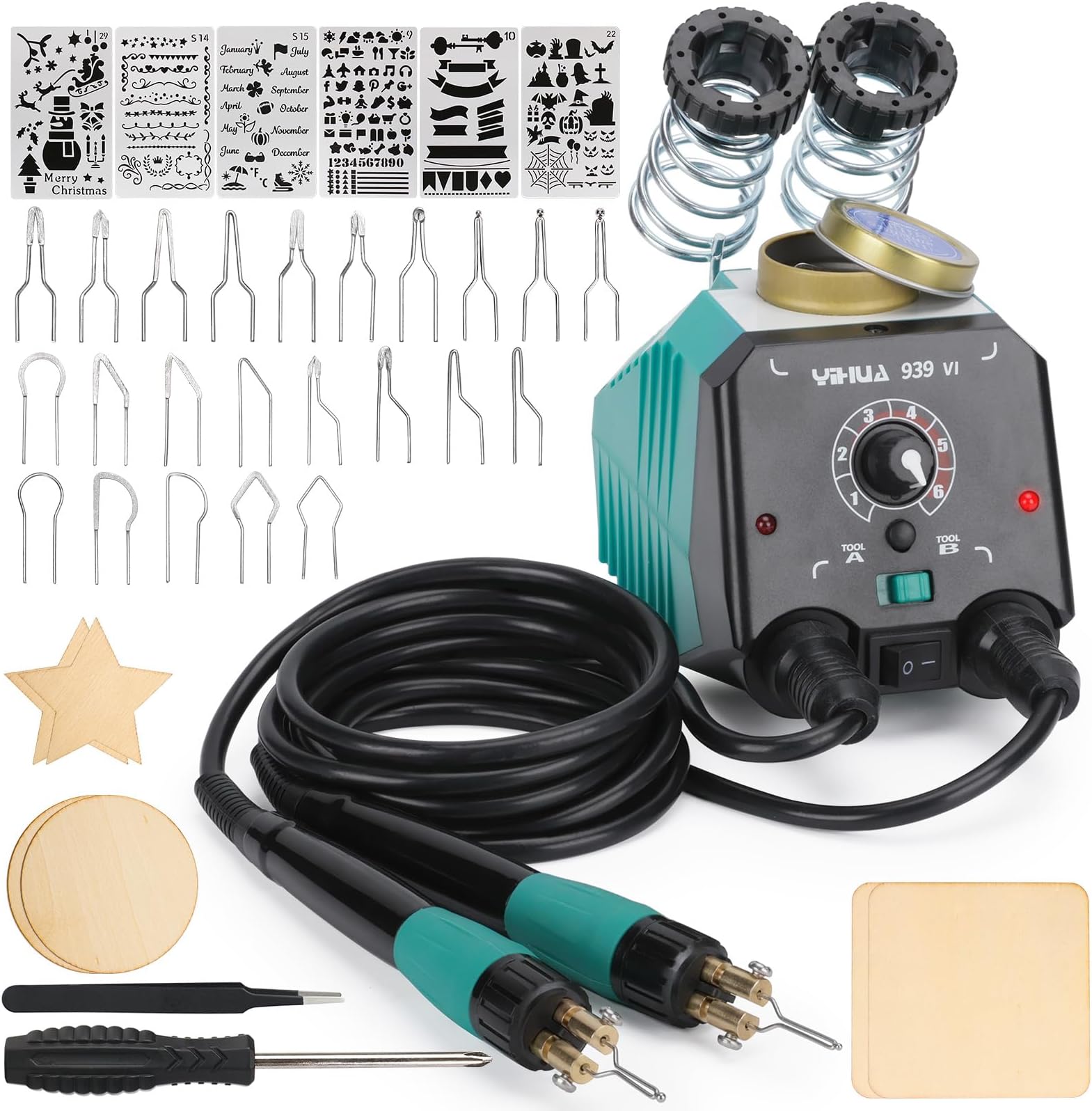 Amazon.com: Goodcrafter Pyrography Pen 2-IN-1 Wood Burning Kit 101-IN ...