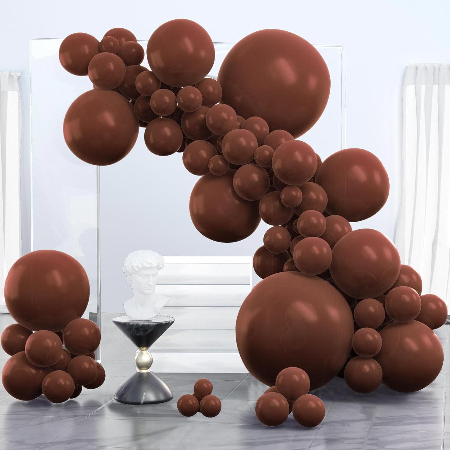 Amazon.com: PartyWoo Brown Balloons 100 pcs Different Sizes of 36 18 12 ...