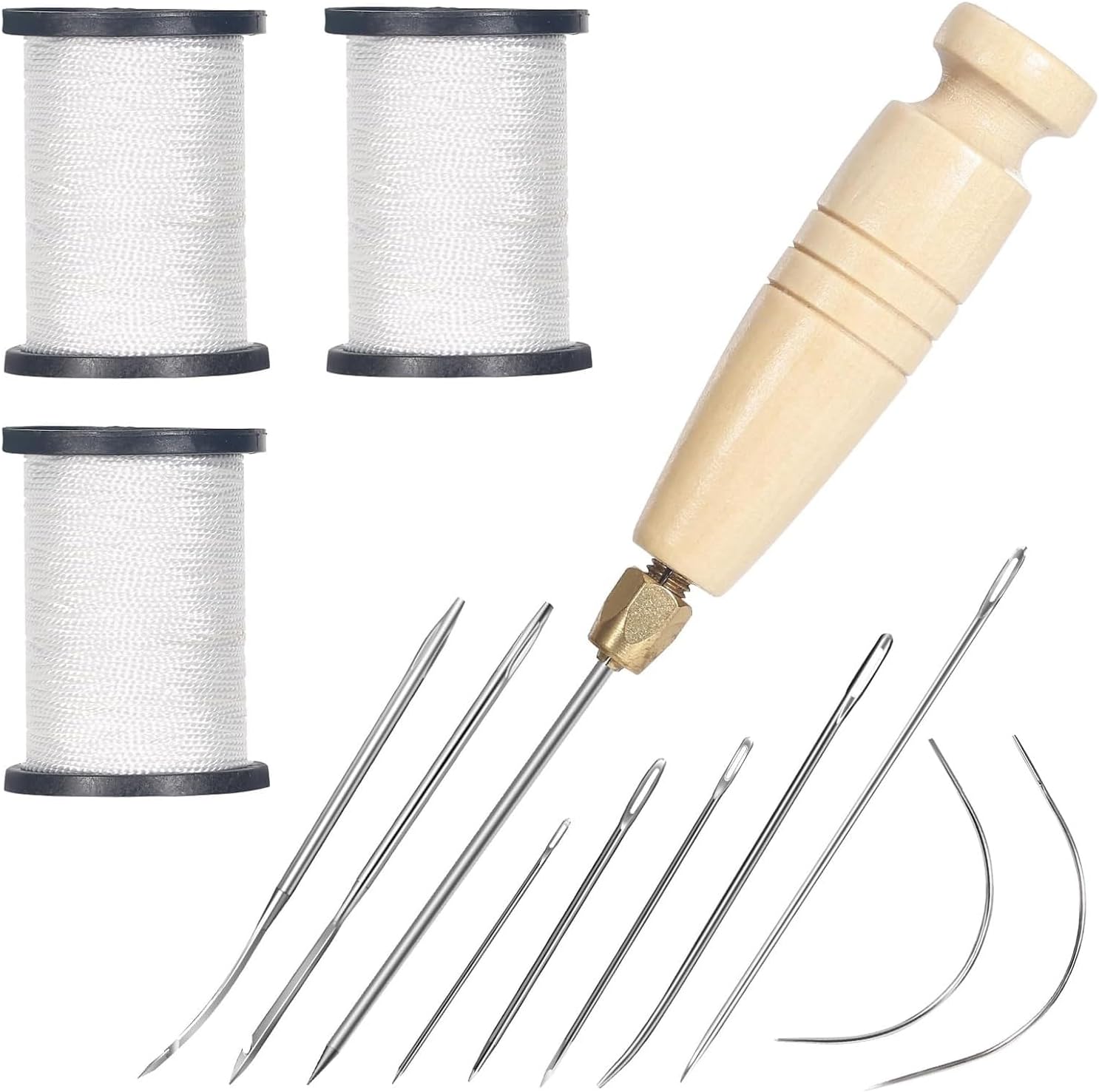 Amazon.com: 3-Spool Nylon Thread Kit - Each 80 Yards, Includes Sewing ...