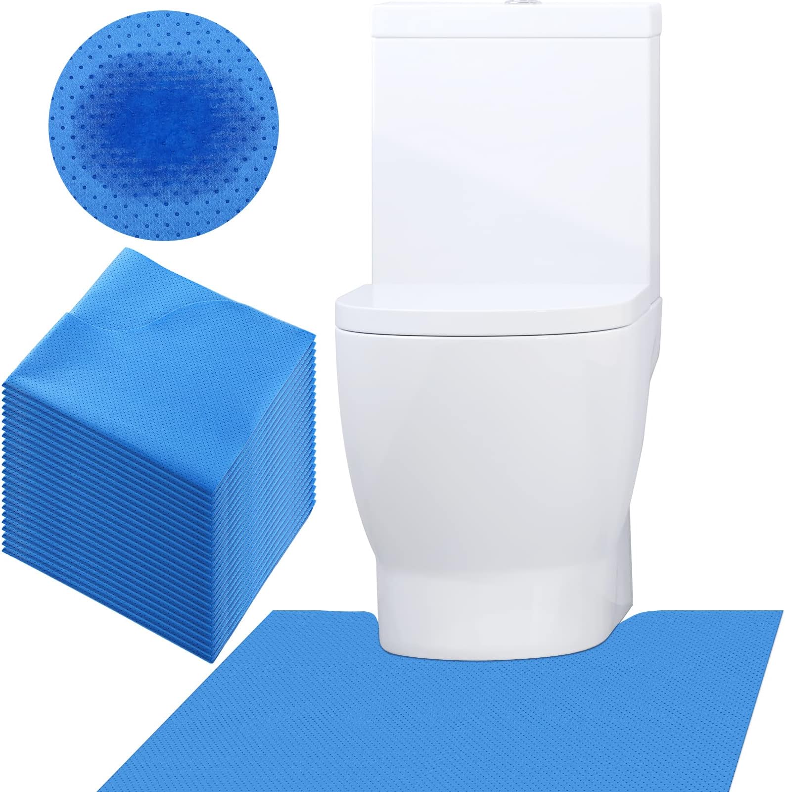 Amazon.com: Woanger 50 Pcs Disposable Toilet Commode Mat Deodorizing ...