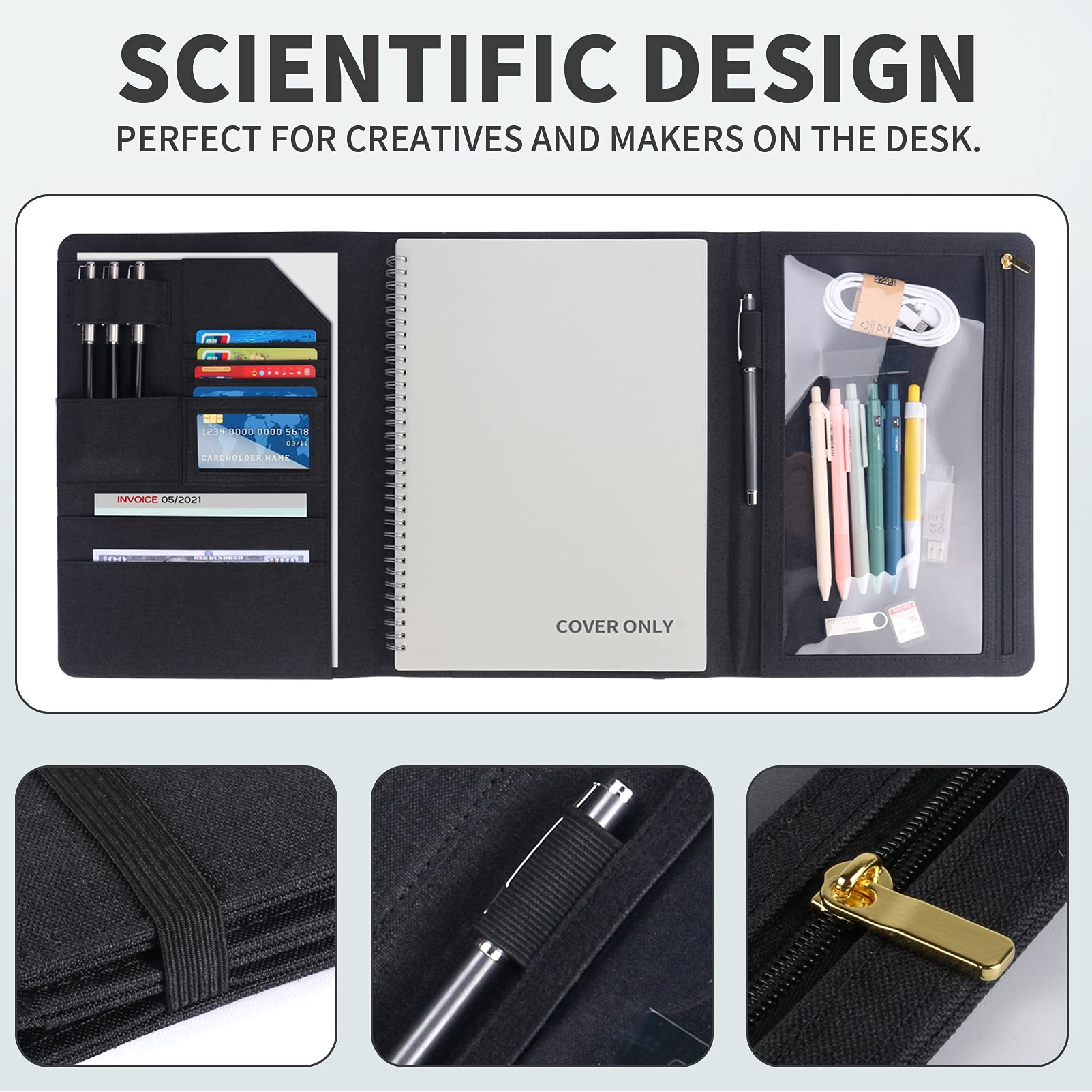 Snapklik.com : Ditiord Trifold Planner Cover For Rocketbook Smart ...