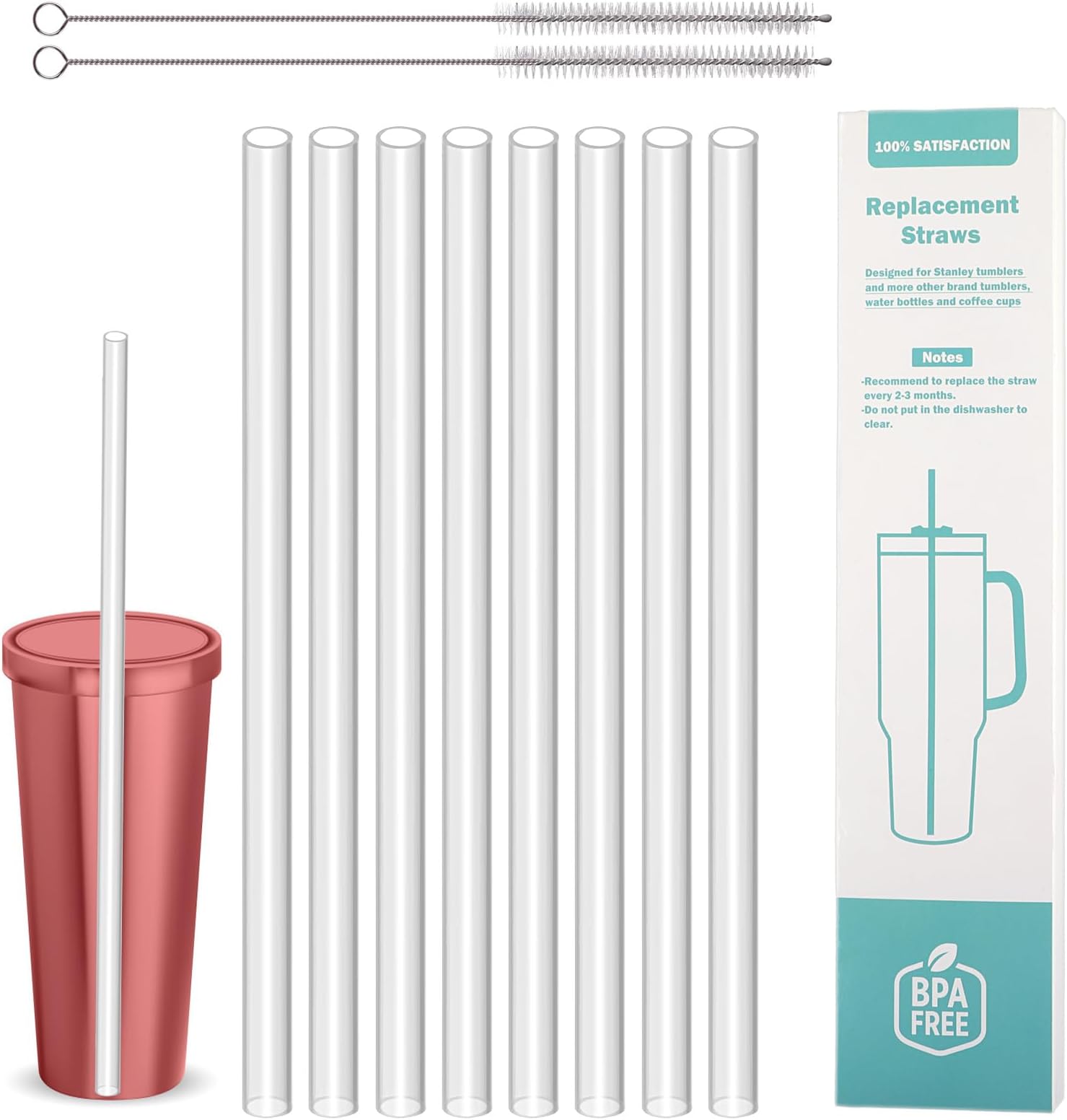 12 Pack, Extra Long 14.5 inch Reusable Silicone Straws for Large Water ...