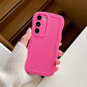 Amazon.com: UEEBAI Wave Frame Case for Samsung Galaxy A14 5G Phone Case,Cute Wave Frame Slim Fit ...