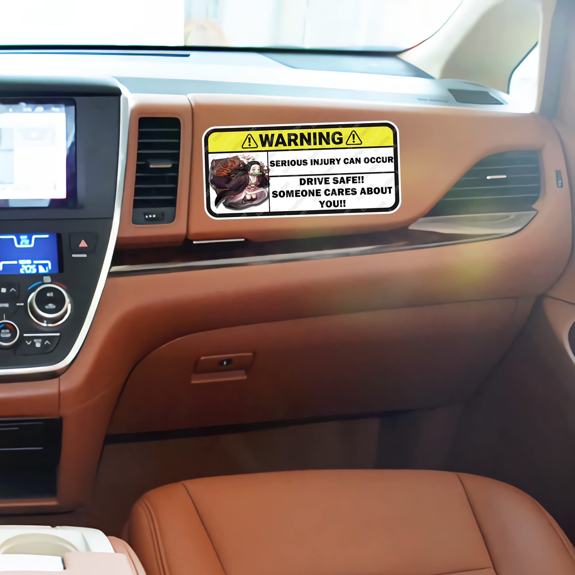 Buy FourFine 4 PCS Anime Car Decals and Stickers Automotive Anime Car ...