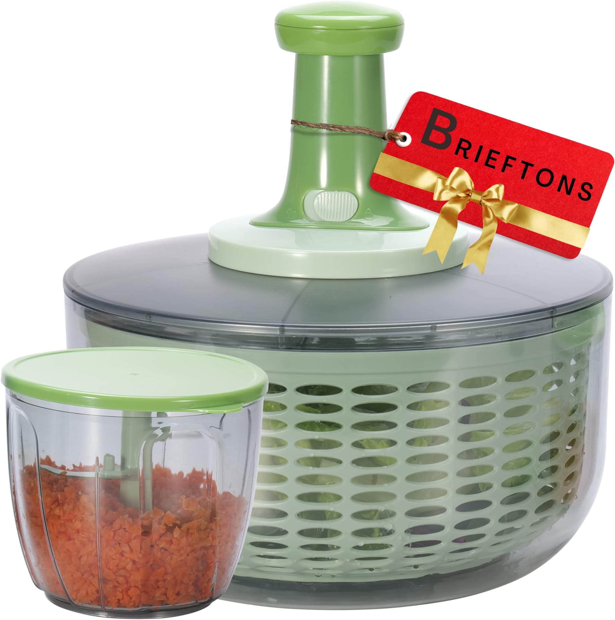 Amazon.com: COMMERCIAL CHEF Salad Spinner with Salad Serving Bowl, Wash ...