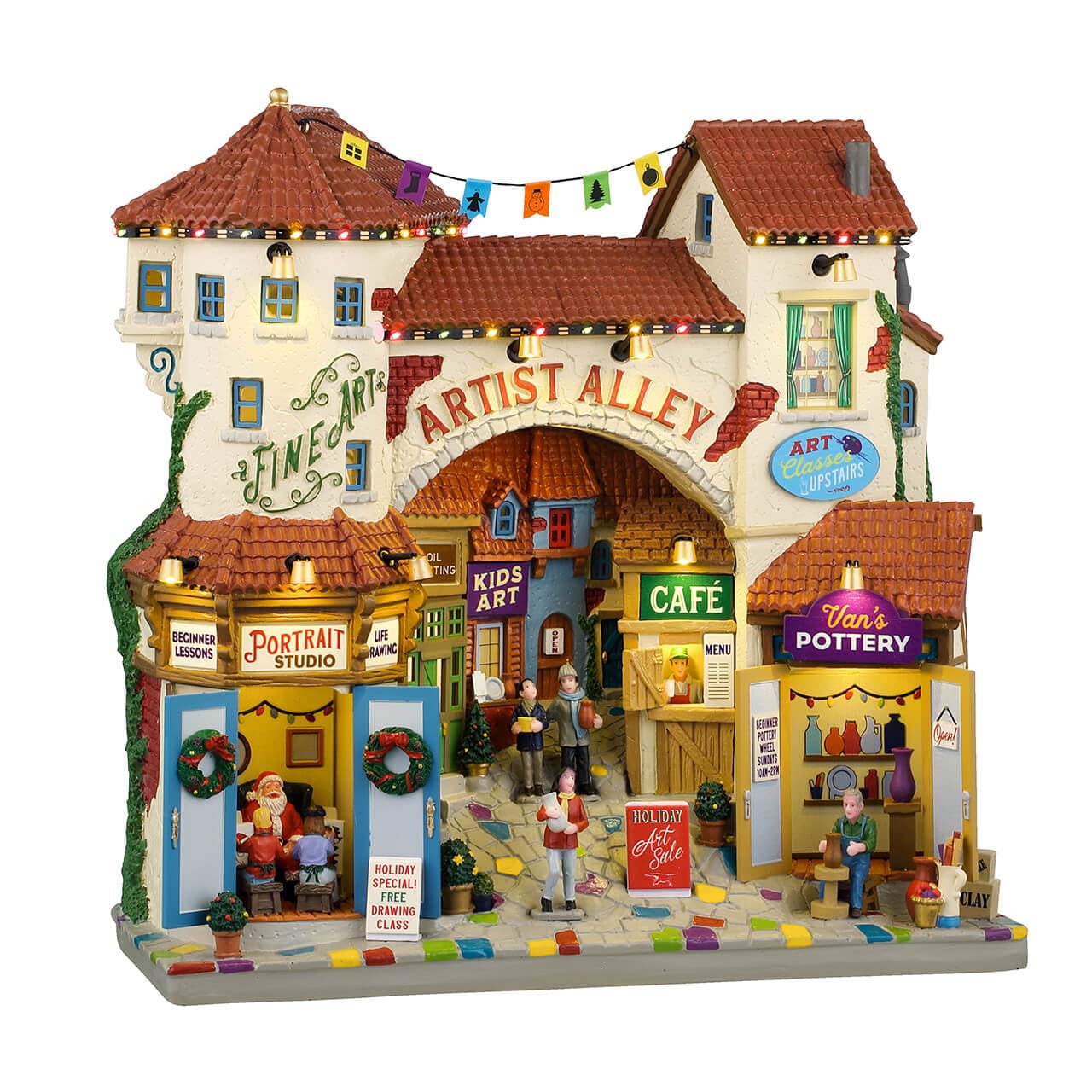 Amazon.com: Lemax Artist Alley, Battery Operated (4.5V) #45226 : Home ...