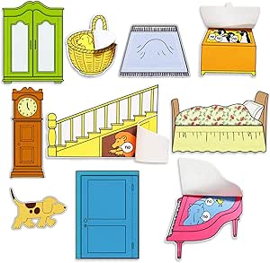 Amazon.com: Thryvomniq Wheres Spot Felt 10 Pcs Board Stories Pieces Set ...