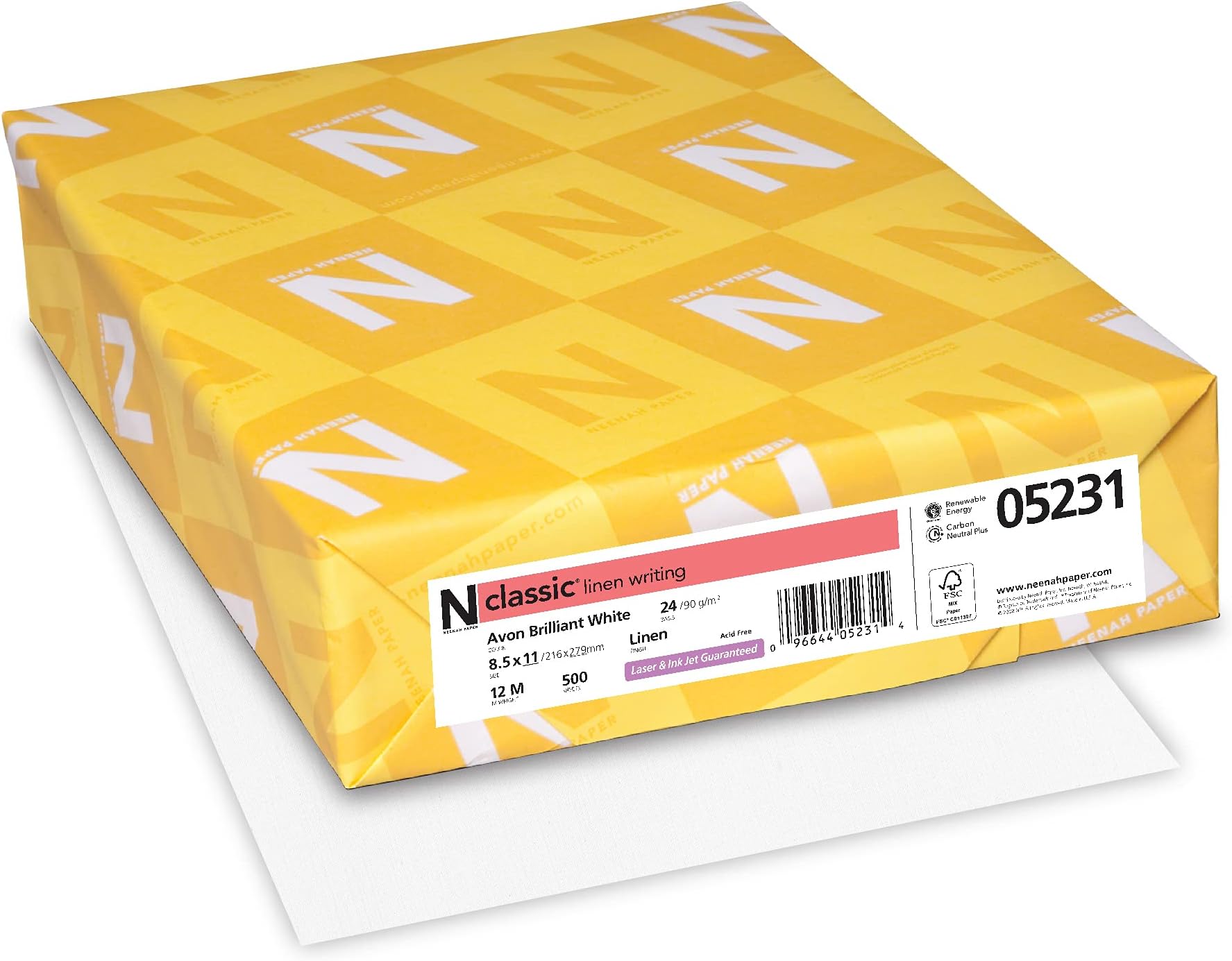 Amazon.com : Neenah Classic Crest Paper, 8.5" x 11", 24 lb, Linen ...