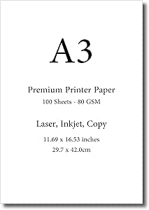 A3 Premium Printer Paper - 11.69 x 16.53 inches - International Size ...