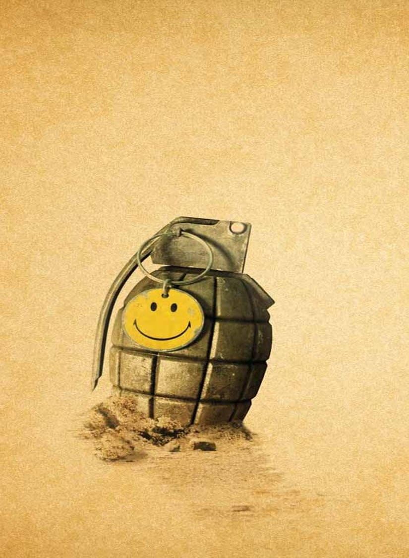 Amazon.com: Rectangle Refrigerator Magnet - Army Grenade in Dirt w ...