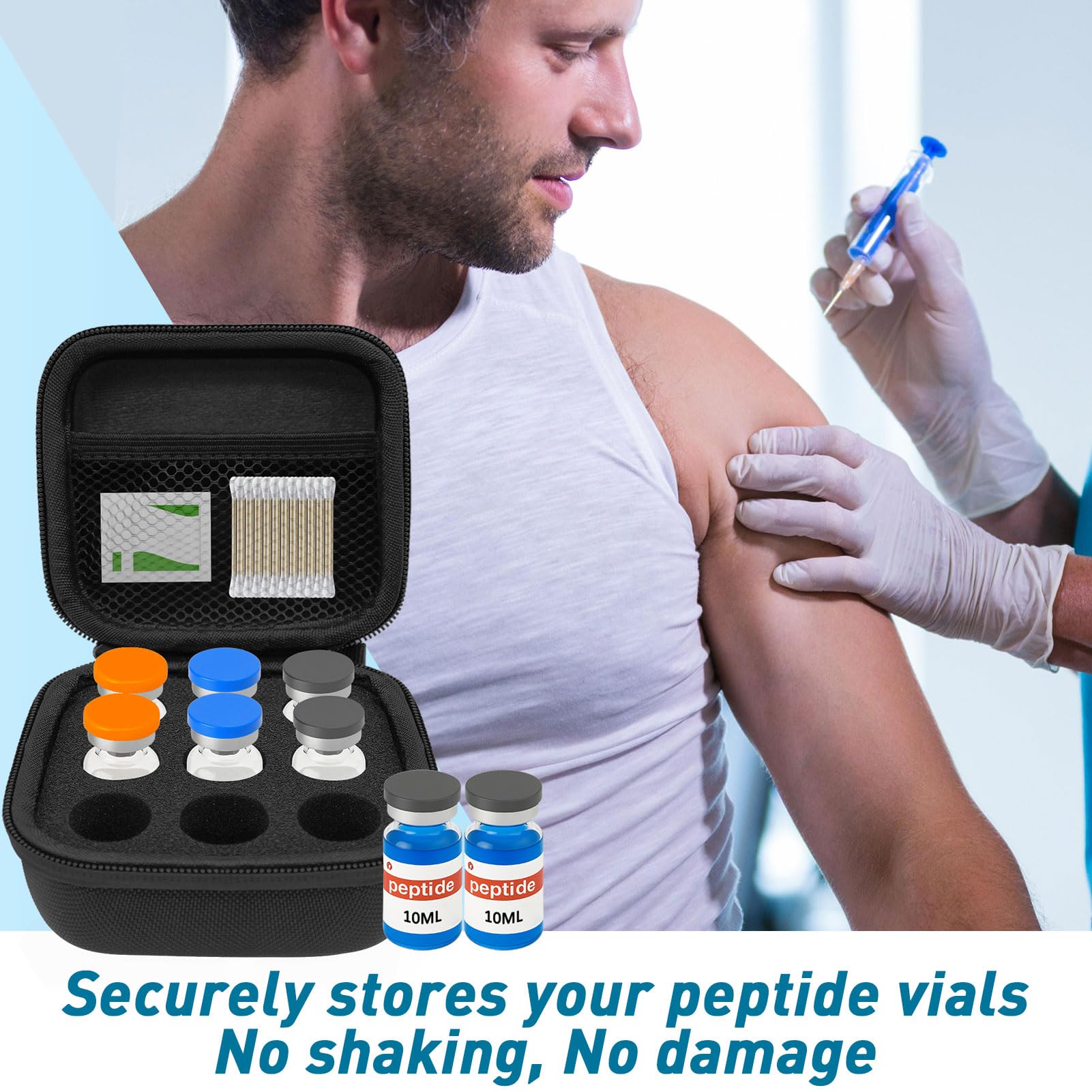 Snapklik.com : WIKSRY 9-Slot Peptide Case For Fridge, Peptide Vial ...