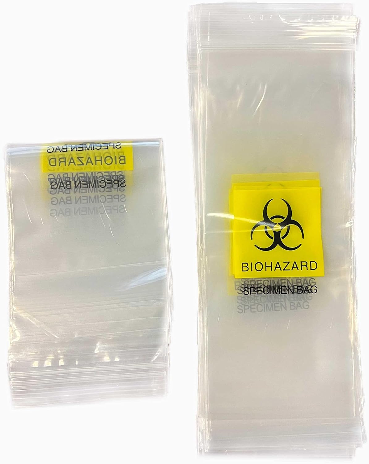 Amazon.com: Biohazard Disposable Bag-7 * 17cm, double-sided 10-wire,100 ...