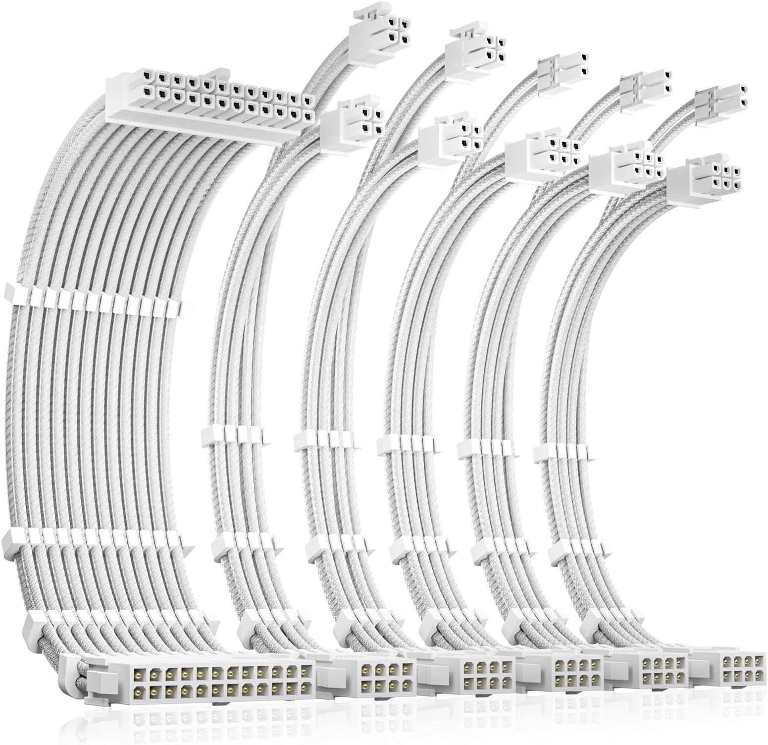 Amazon.com: Sleeved Cables, PSU Extension Cable Kit for Power Supply ...