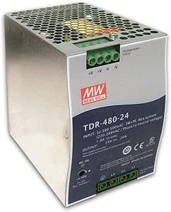 MeanWell TDR-480-24 Power Supply: Pulse 480W 24VDC 20A 480-780VDC 1.5kg MEAN WELL : Buy Online ...