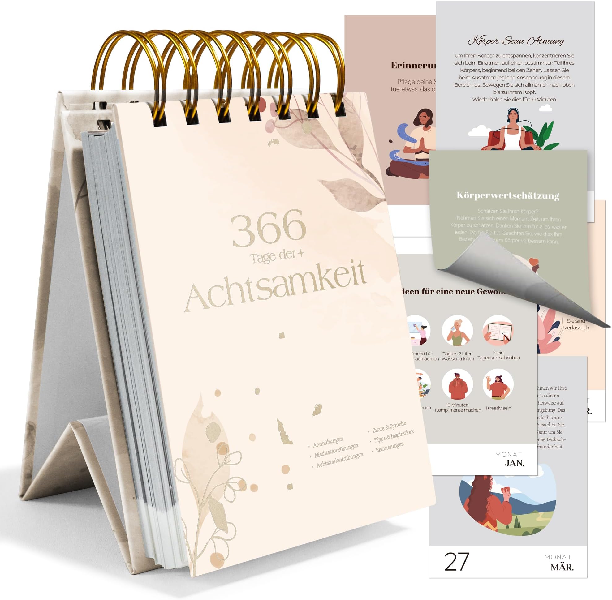 Abreißkalender 2025 Täglich - Achtsamkeitskalender 2025 für Ruhe ...