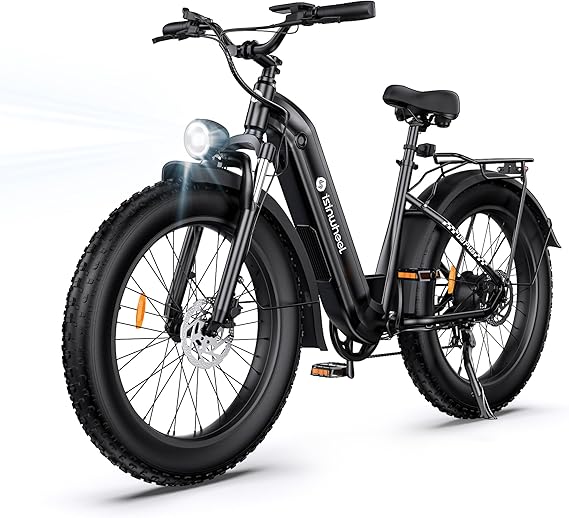 U8Plus/Ultra Electric Bike, 26x4 Fat Tire Step-Thru Electric Bicycle ...