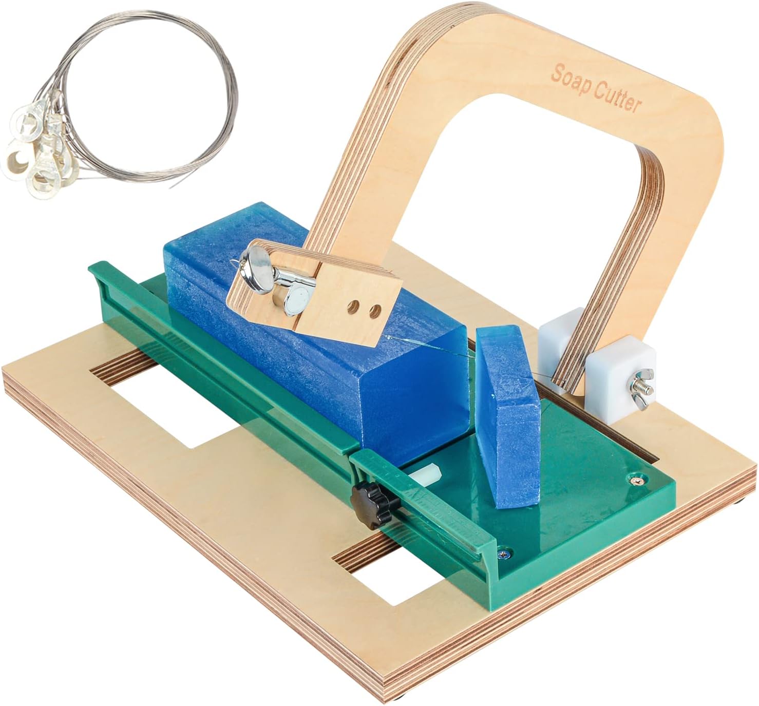 Amazon.com: Wooden Soap Cutter for Soap Making Supplies Adjustable Wire ...