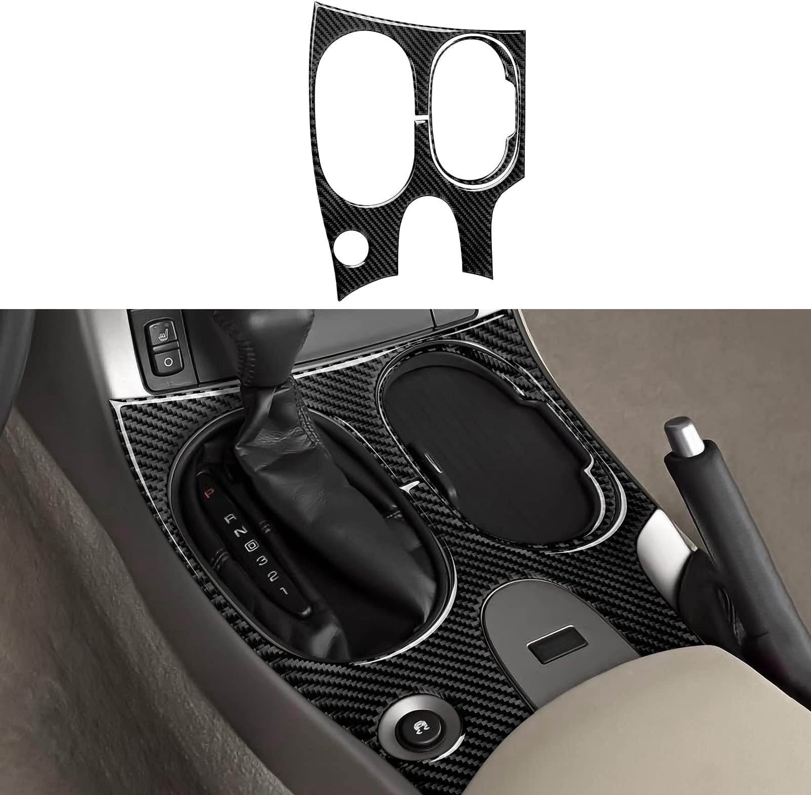 Amazon.com: Car Gear Shift Panel Sticker Decal Carbon Fiber Interior ...