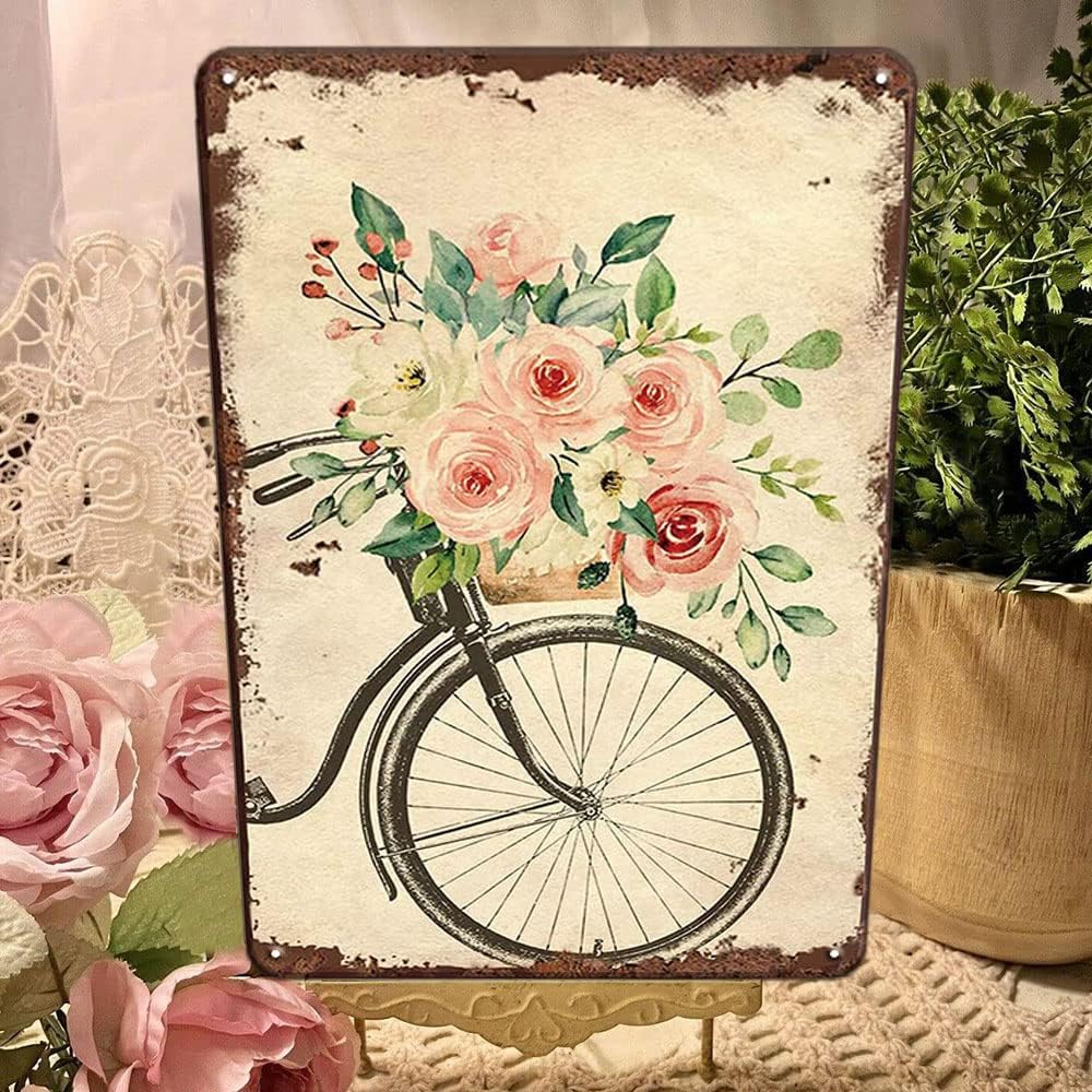 Amazon.com: Thankful & Blessed Rose Metal Tin Sign Floral Vintage Tin ...