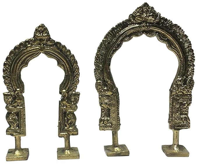 Buy Handcrafted Brass Thiruvachi Arch for God Idols | Prabhavali Frame ...