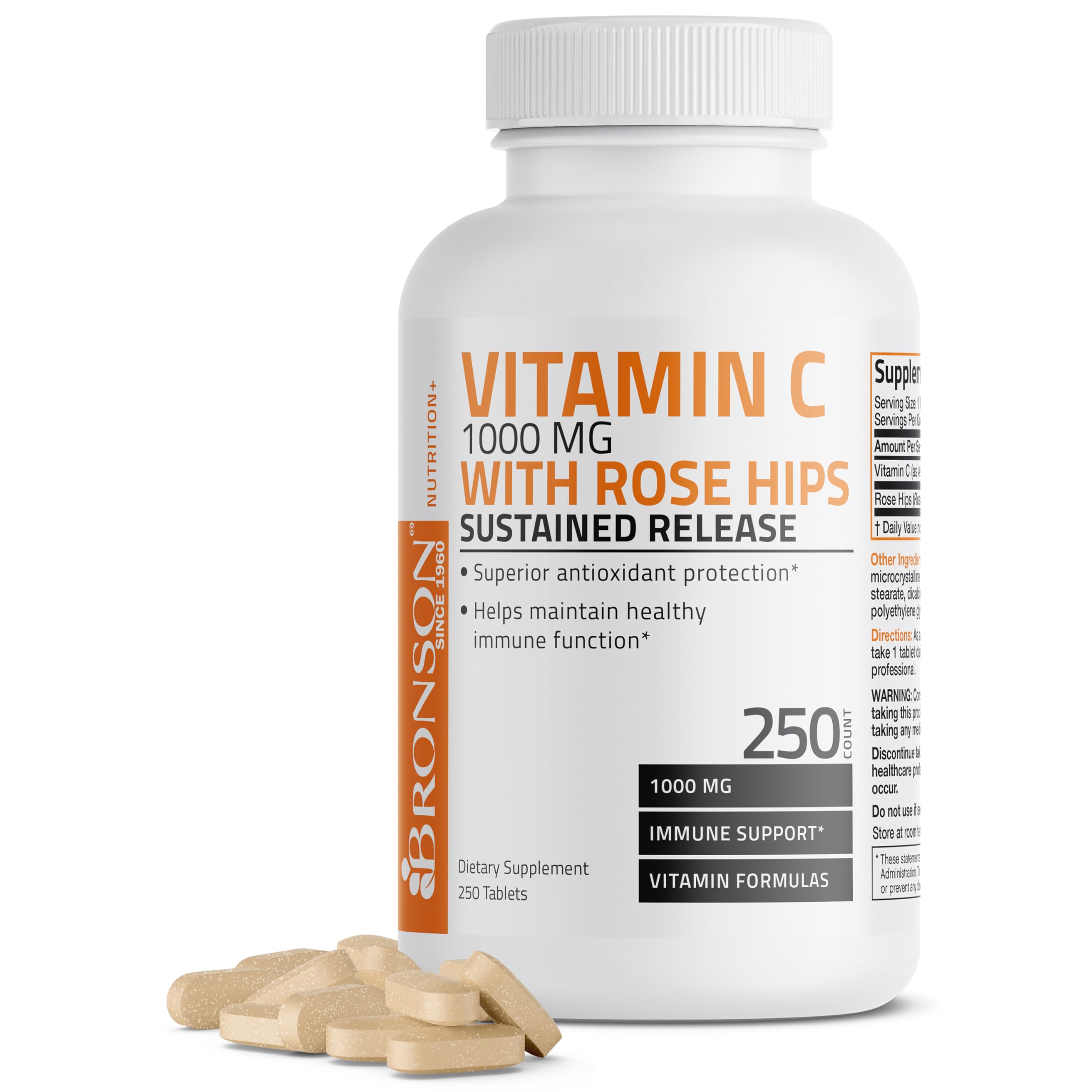 Amazon.com: Bronson Vitamin C 1000 mg with Rose HIPS Sustained Release ...