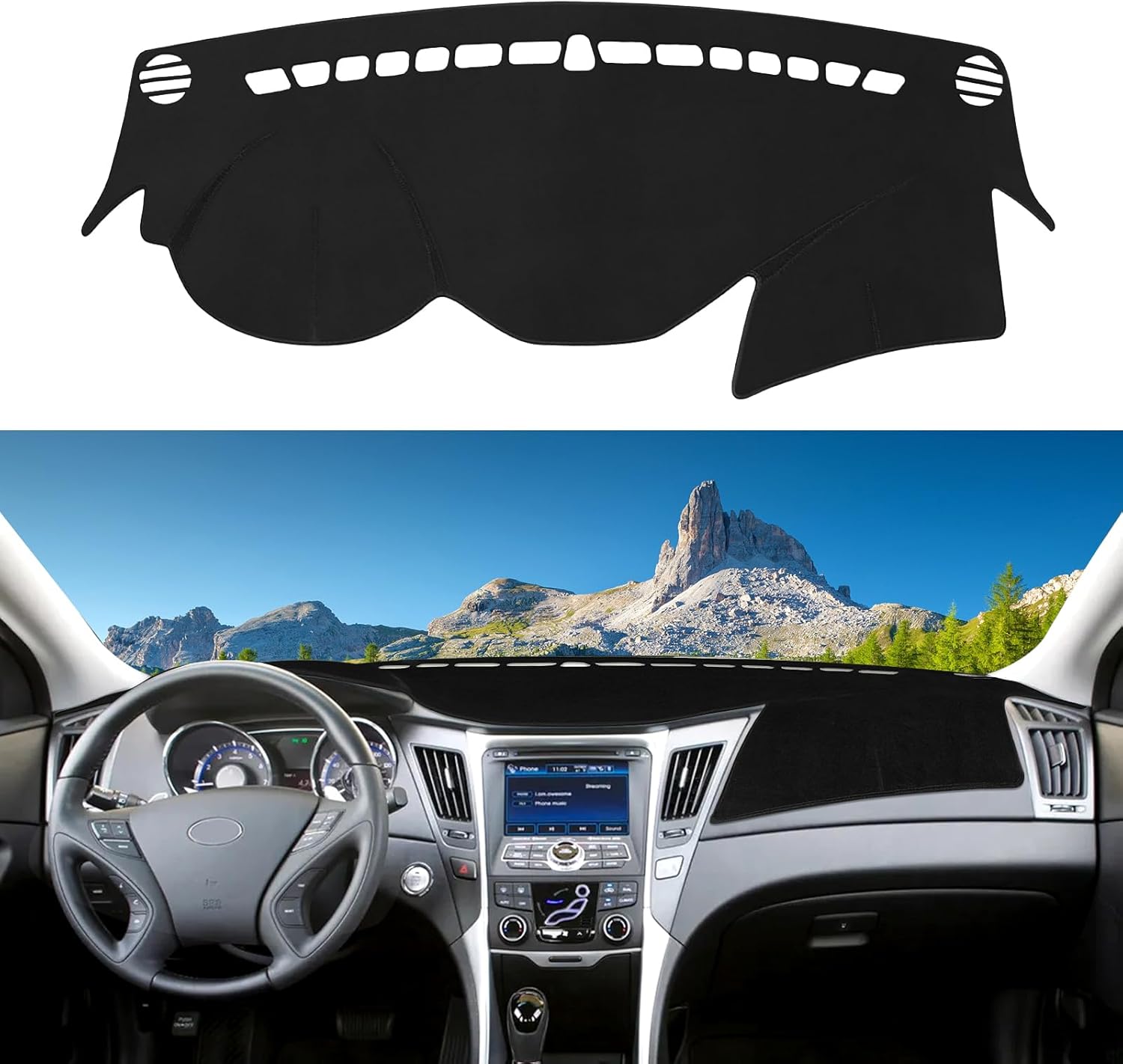 Amazon.com: Rilsen Dashboard Cover Mat Custom Fit for Hyundai Sonata 2011 2012 2013 2014 Dash ...