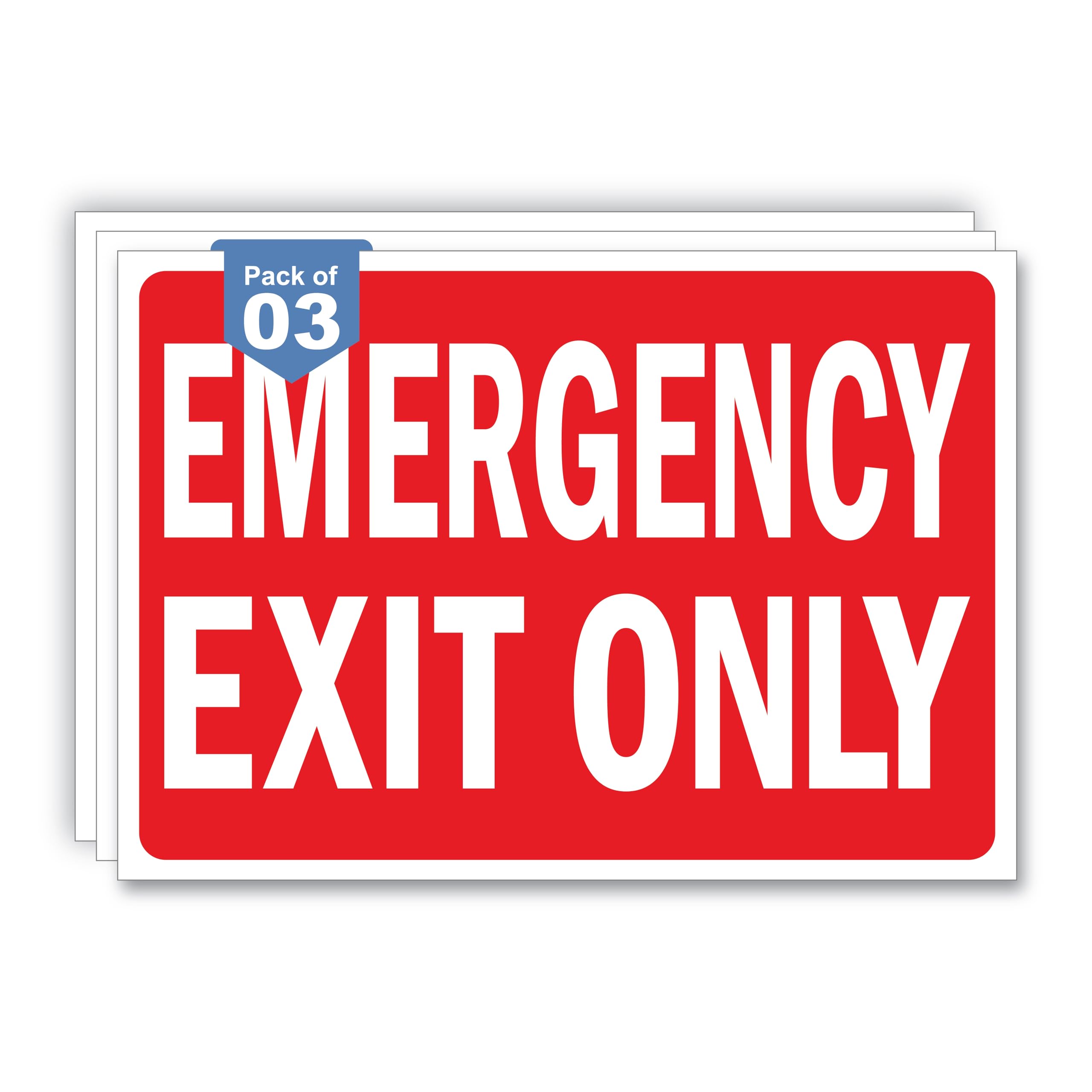 Amazon.com: Emergency Exit Only Sign Stickers, Designed as per NFPA ...