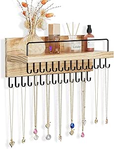 Amazon.com: Lolalet Necklace Holder Hanging Necklace Organizer Wall ...