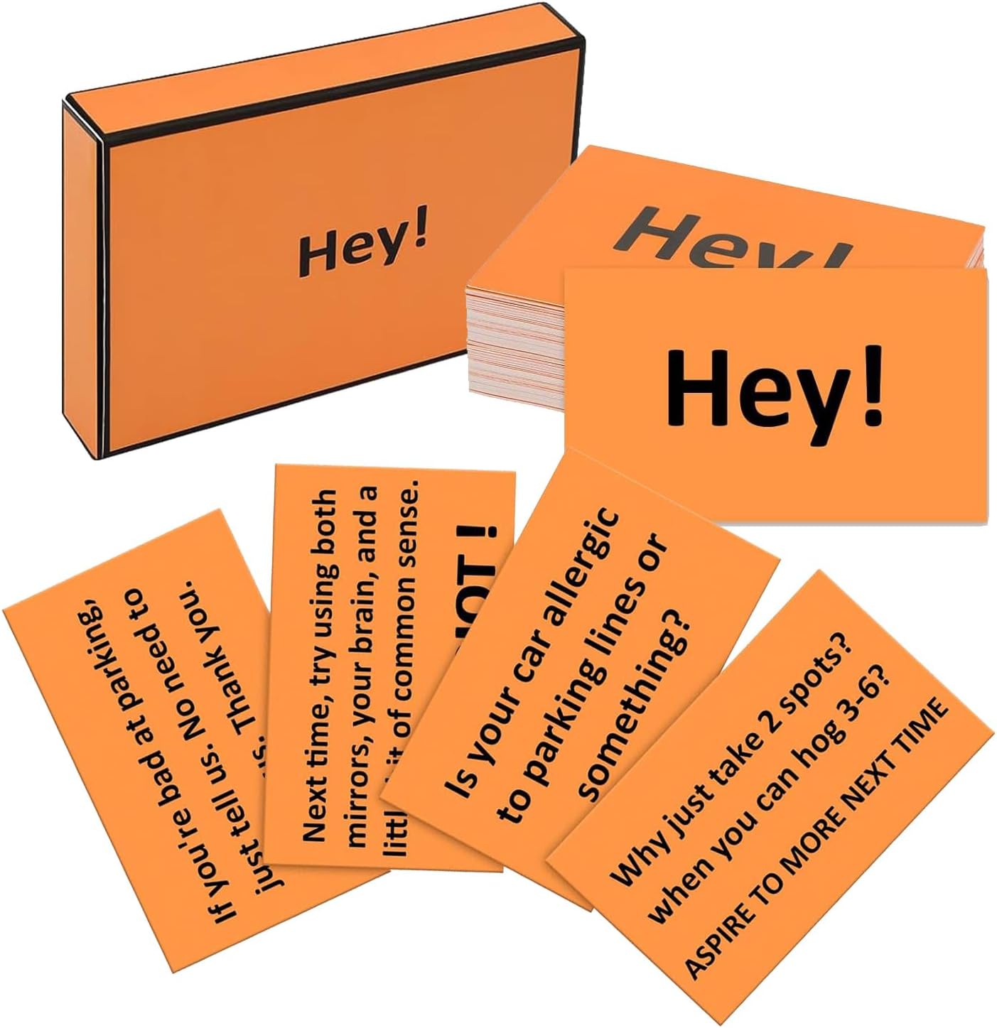 Amazon.com: JULEASEL Supper Funny Bad Parking Cards, 50 Cards with 10 ...